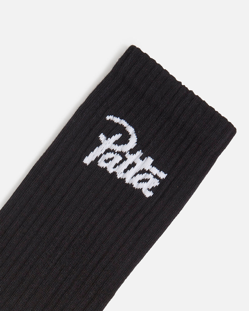 Patta Script Logo Sport Socks 2-Pack (Black) – Patta UK